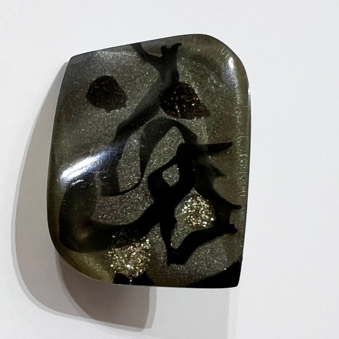 Handcrafted resin pinchback pin | Laura Murray Designs