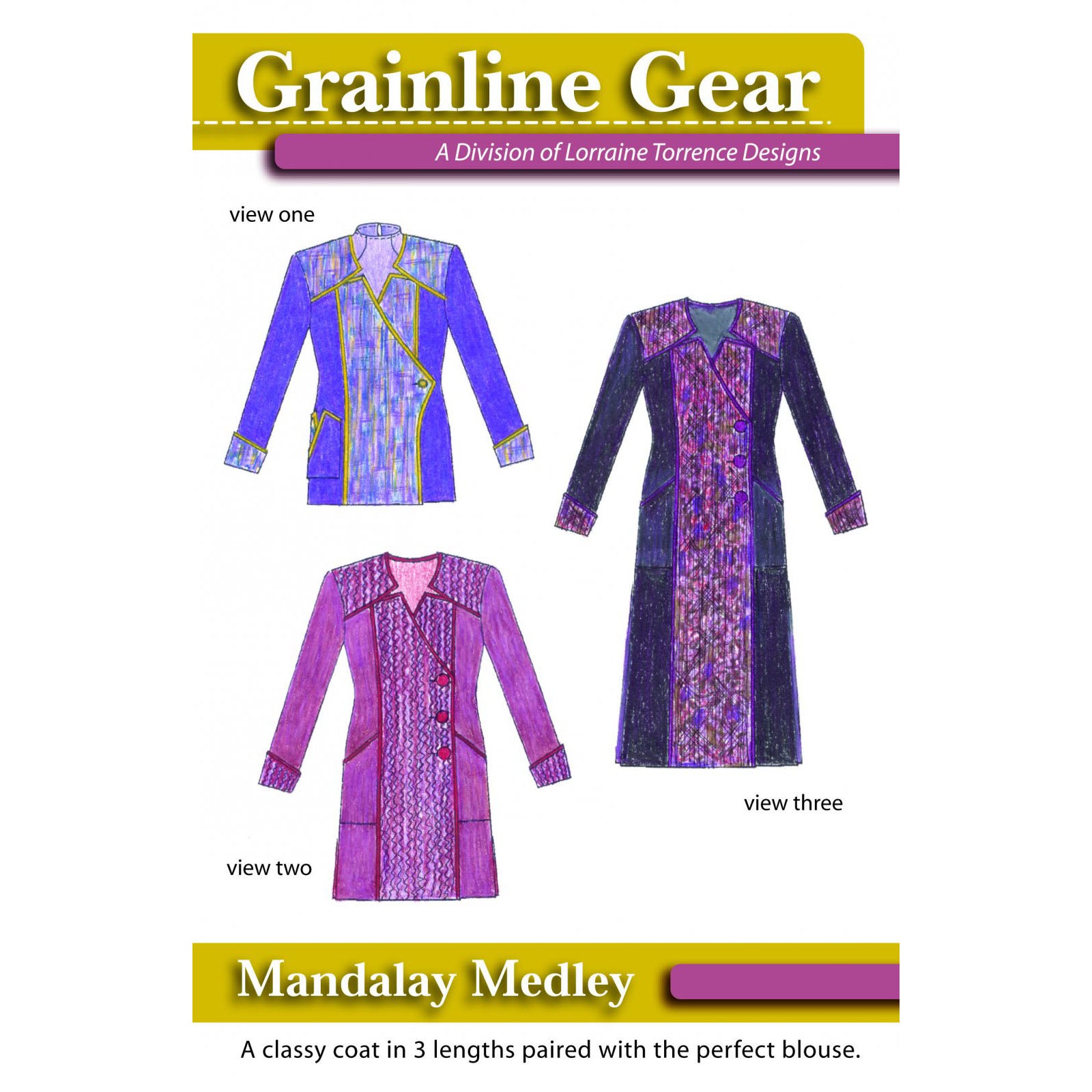 Mandalay Medley Jacket Pattern by GrainLine Gear | Laura Murray Designs
