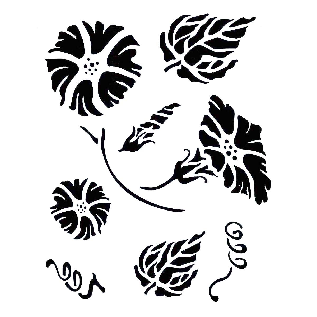 Morning Glory Stencil by Laura Murray Designs | Laura Murray Designs